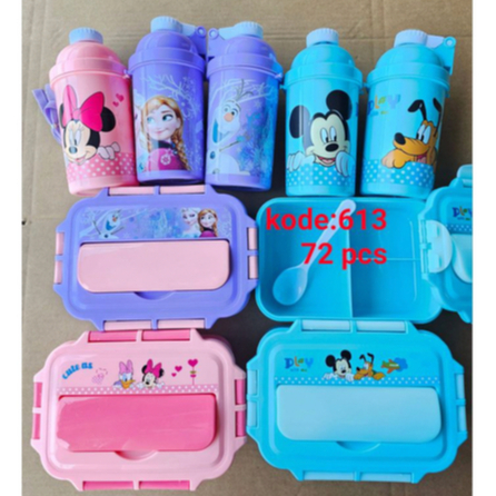 Jual Kotak Bekal Lunch Box Set Anak free BPA Tempat Bekal Set Botol Minum 613 | Shopee Indonesia