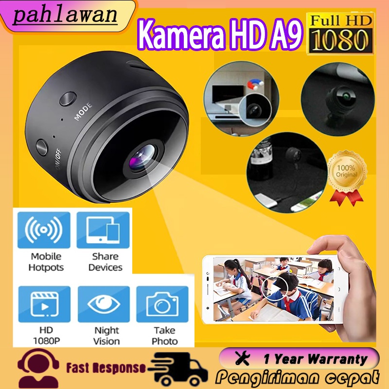 Jual kamera pengintai/v380 cctv/CCTV Wireless mini A9 HD 1080p wifi ...