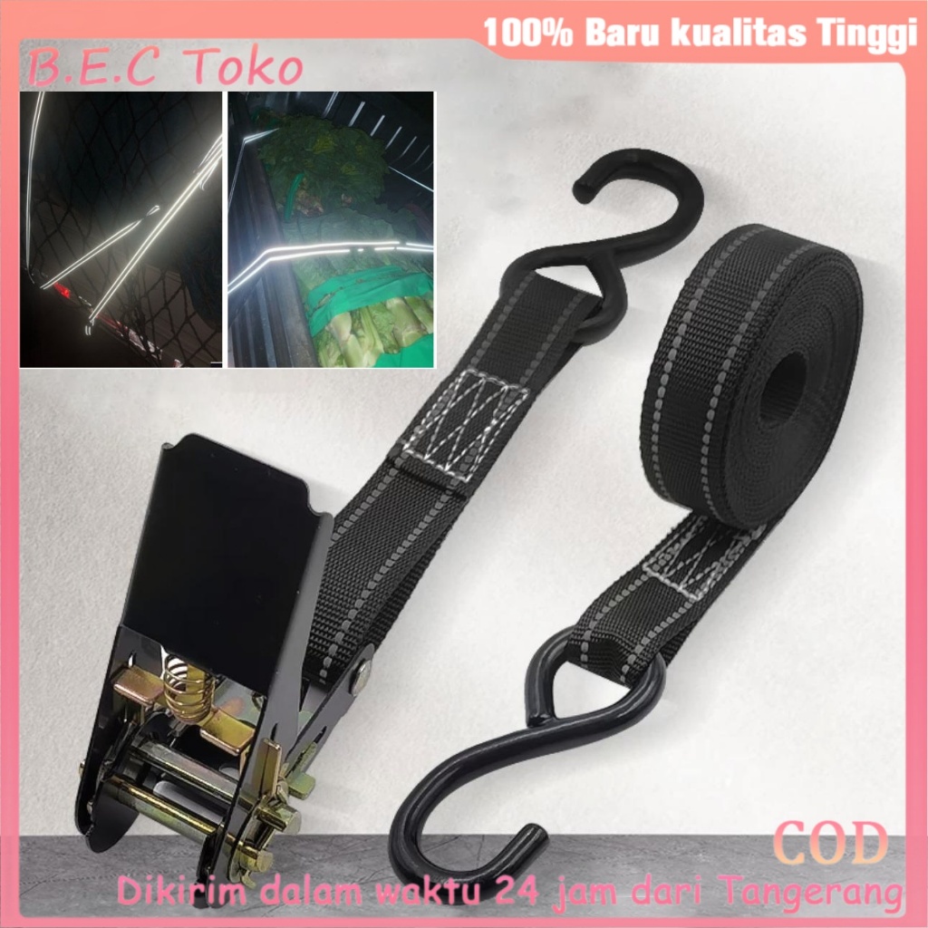 Jual 5/10 Meter Tali Krek Sound/Bercahaya Tali Pengikat Kargo Tali ...