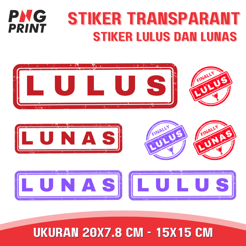 Jual Stiker Transparant Lulus Graduation Wisuda dan Lunas | Shopee ...