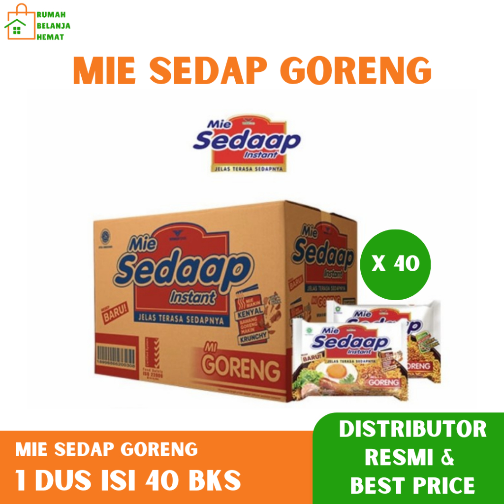 Jual Mie Sedaap Mie Goreng Mie Instan 1 Dus isi 40 Bungkus | Shopee ...