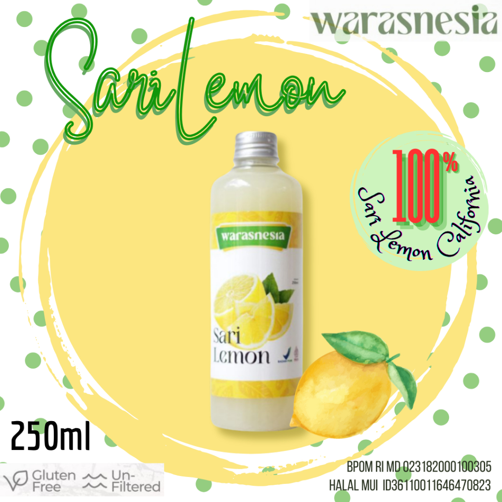 Jual Sari Lemon Fresh Jus lemon 100% Lemon Peras Warasnesia 250ml Untuk ...