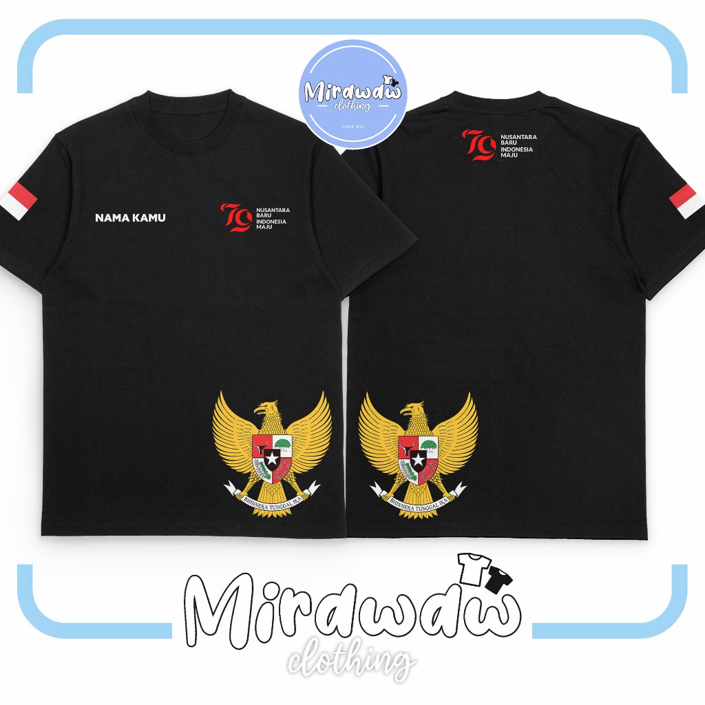 Jual Kaos Logo Garuda DB Dirgahayu RI ke 79 Nusantara Baru Indonesia ...