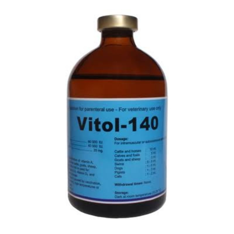 Jual Vitol 140 vitamin ADE untuk memperbaiki produktifitas kesuburan hewan repack 5ml | Shopee ...