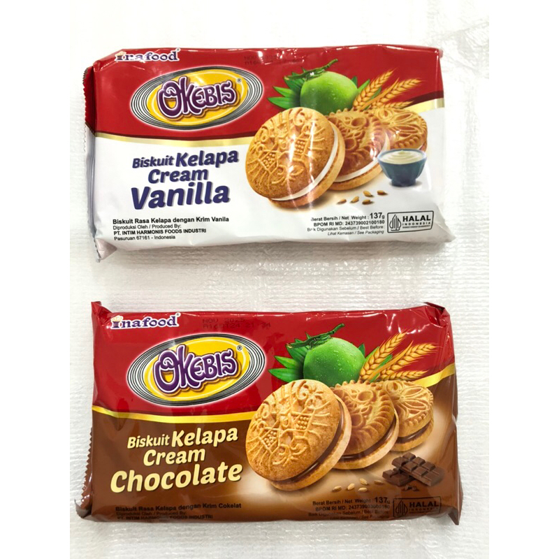 Jual [INAFOOD] Okebis Biskuit Kelapa Cream 137 Gram | Shopee Indonesia