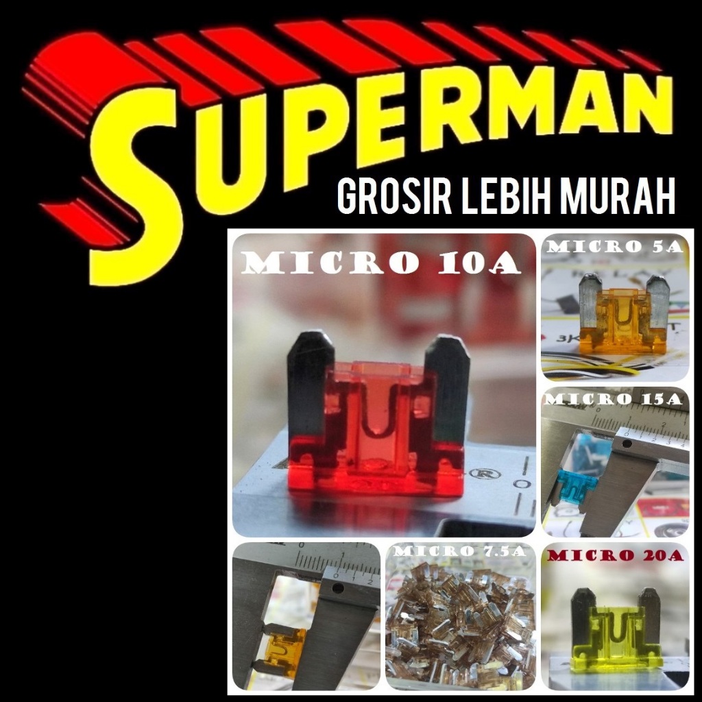 Jual SIKRING MICRO 5a 7.5a 10a 15a 20a 10 ampere 15 a 20 amper 7.5 a ...