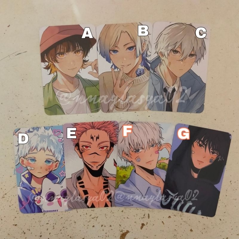 Jual Jujutsu Kaisen Blue Lock Photocard gojo sukuna megumi bachira ...