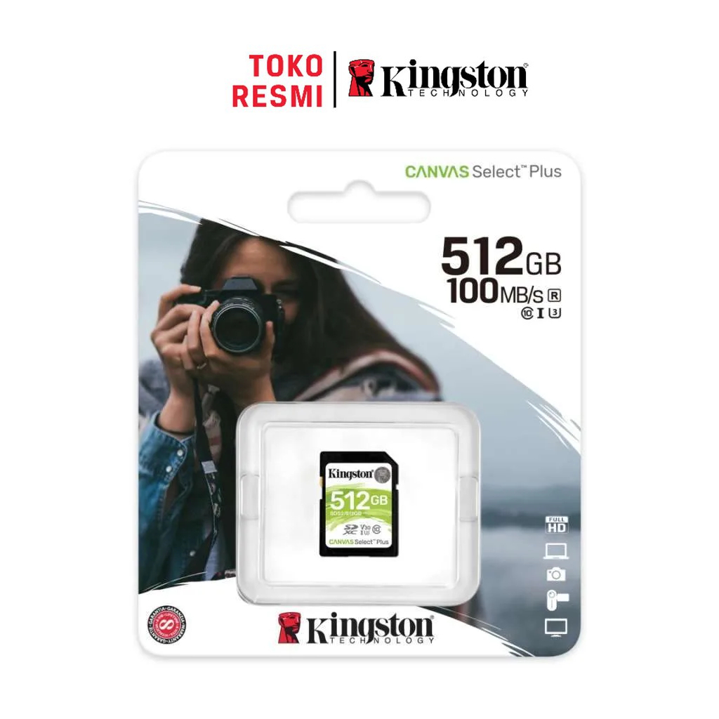Jual Kingston Canvas Select Plus Class 10 SD Card 512GB (SDS2/512GB) | Shopee Indonesia