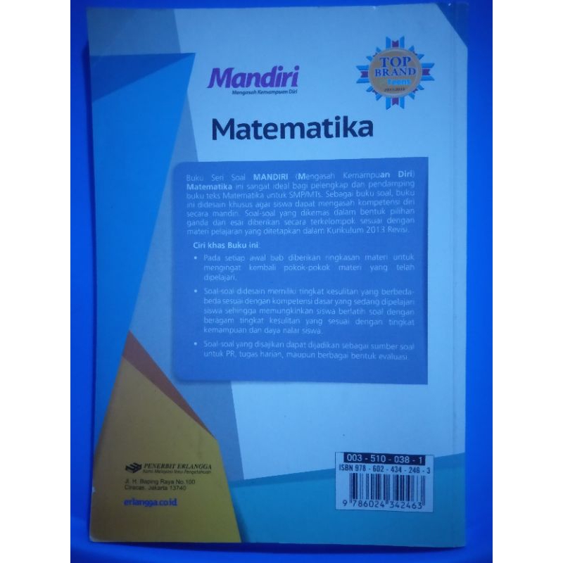 Jual Buku Mandiri Matematika untuk SMP/MTs kelas IX (baca deskripsi) | Shopee Indonesia
