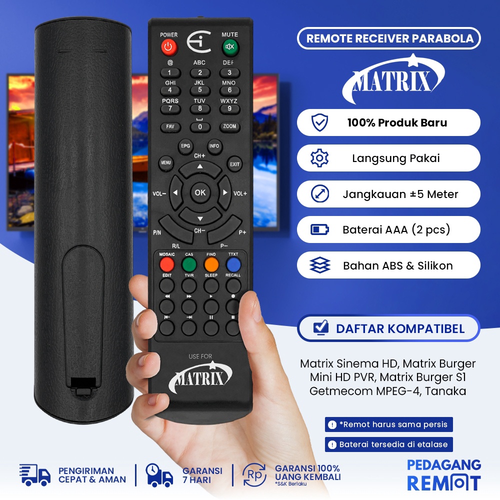 Jual PRODUCT TERKECE Remote STB Matrix Burger S1 Remot Set Top Box ...