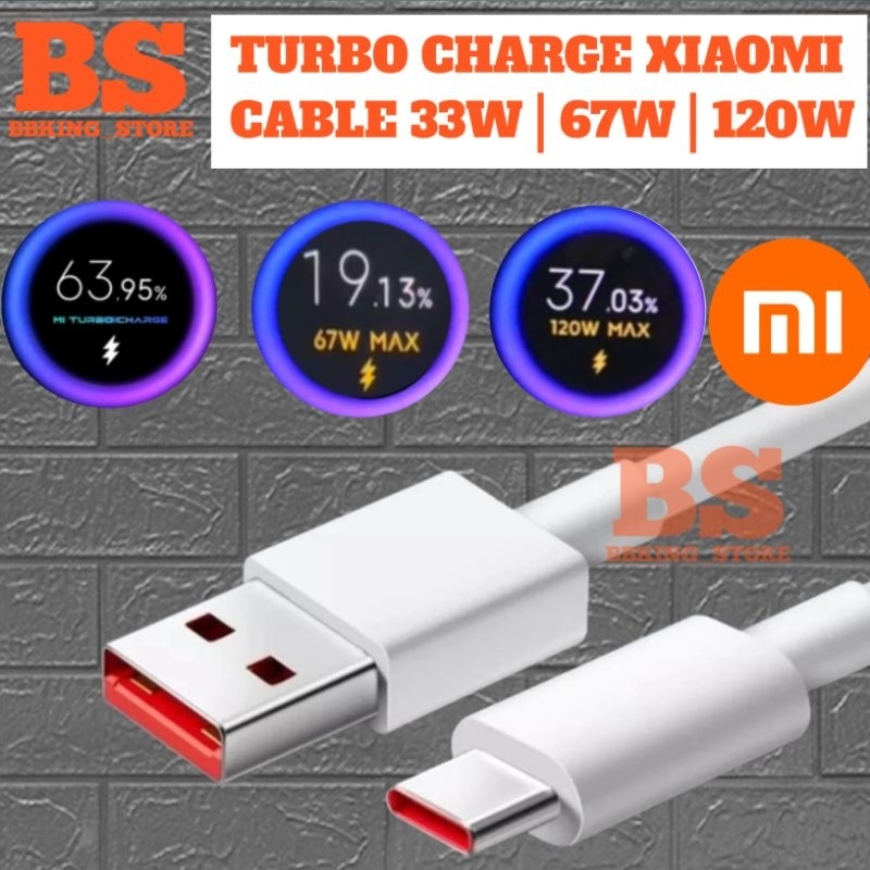 Jual KABEL DATA XIAOMI ORIGINAL USB TYPE C 33W 67W 120W TURBO FAST CHARGING HYPER CHARGE 6A 5A ...