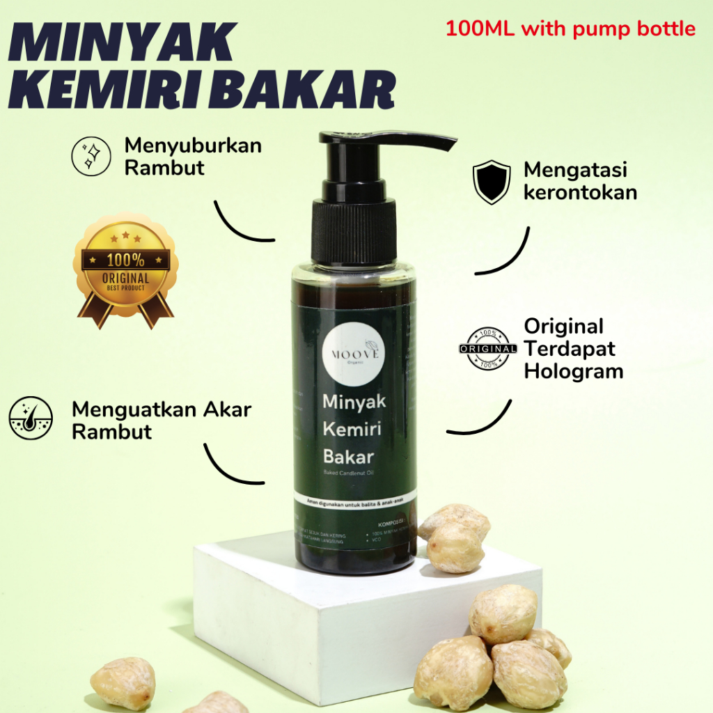 Jual MOOVE MINYAK KEMIRI BAKAR ORIGINAL 100% - Penumbuh dan Penebal ...