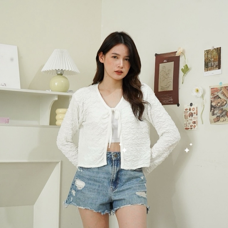 Jual BEFAST - ZFS PAKAIAN WANITA OUTER AYA / MICHA CARDI BUBBLE / Fashion Kekinian Wanita Remaja ...