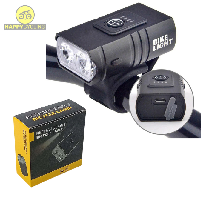 Jual Lampu Depan Sepeda LED USB Rechargeable 6 Mode 1000 Lumens Black ...