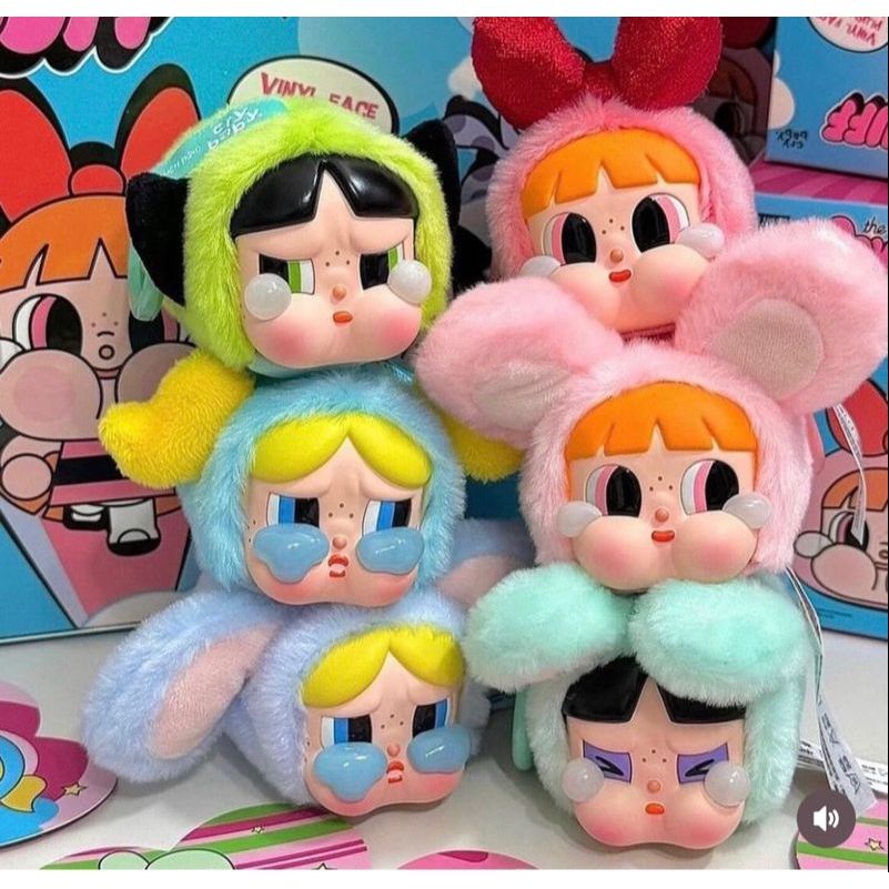 Jual READY Popmart Crybaby x Powerpuff Girls Series Vinyl Face Plush ...
