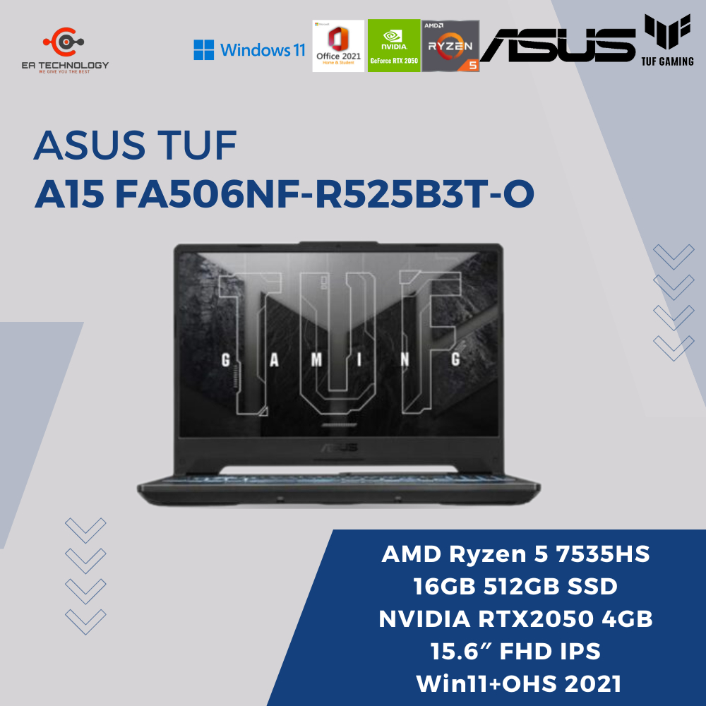 Jual ASUS TUF A15 FA506NF-R525B3T-O Ryzen 5-7535HS 16GB 512SSD RTX2050 ...
