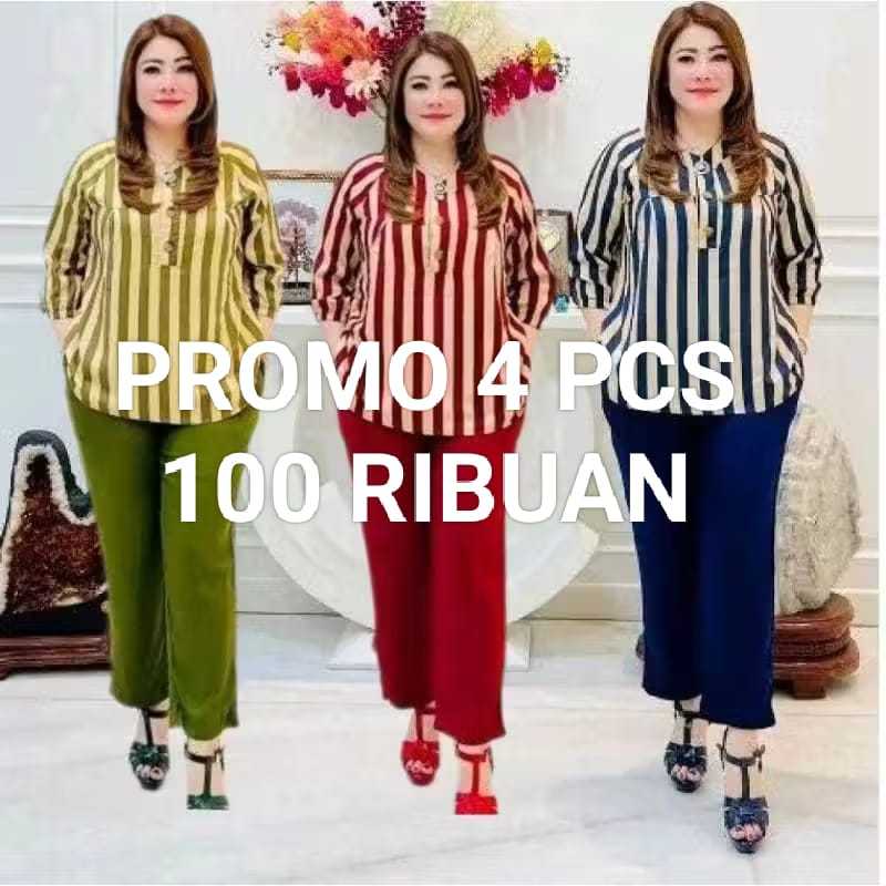 Jual PROMO PAKET HEMAT 100 RIBU DAPAT 4 PCS SETELAN MOTIF SALUR WANITA ... Jual PROMO PAKET HEMAT 100 RIBU DAPAT 4 PCS SETELAN MOTIF SALUR WANITA ...