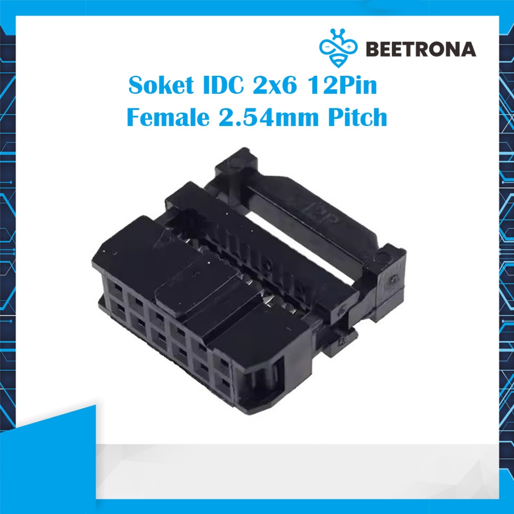 Jual Konektor IDC 2x6 12 pin Soket Female 2.54mm FC-12p | Shopee Indonesia