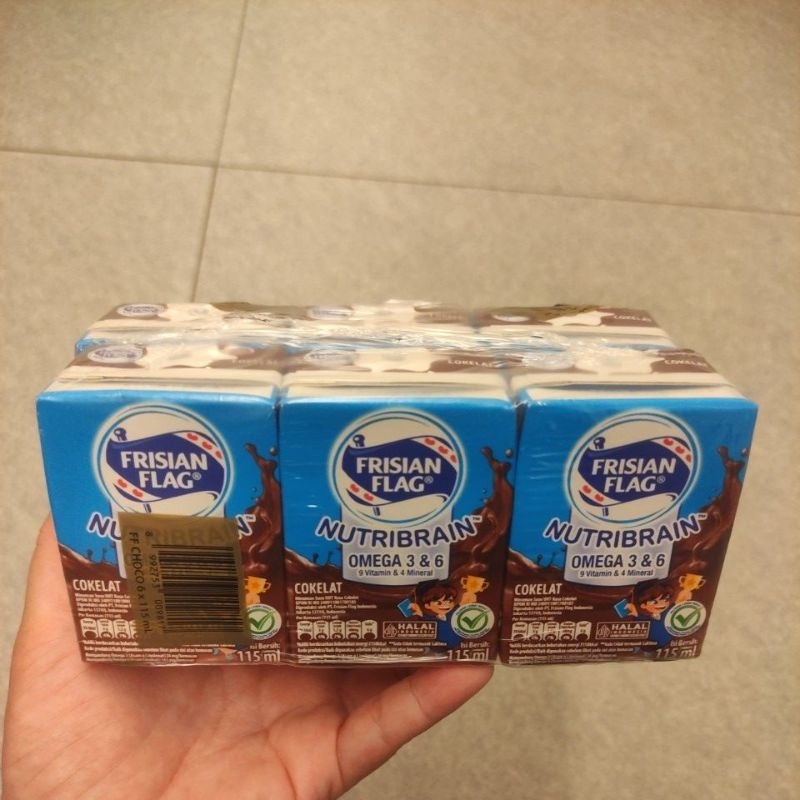Jual FRISIAN FLAG NUTRIBRAIN SUSU UHT RASA COKELAT/CHOCOLATE (6pcs x 115mL) | Shopee Indonesia