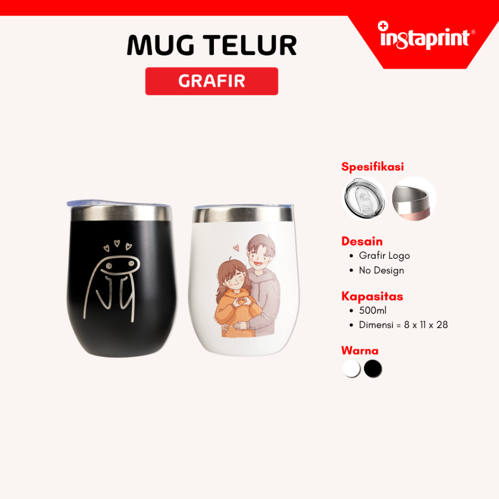 Jual mug telur /gelas kopi custom Grafir logo ,mug souvenir grafit atau ...