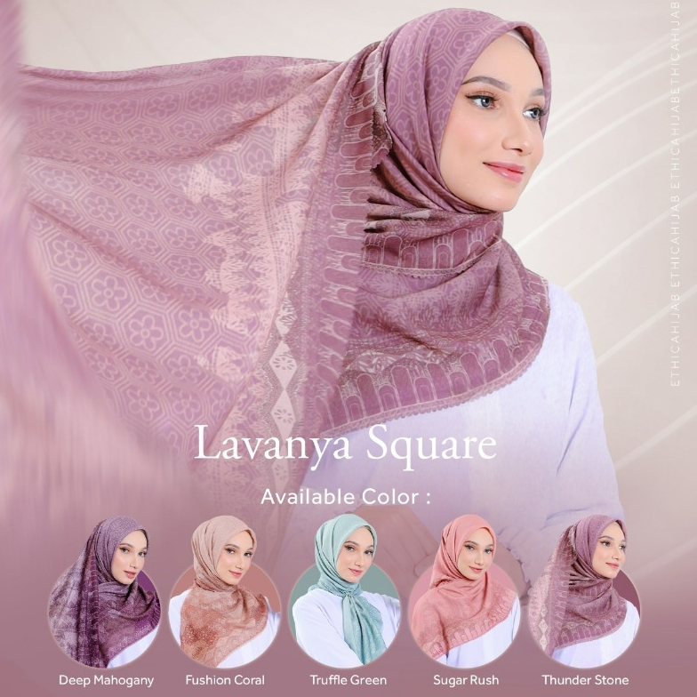 Jual ETHICA HIJAB MOTIF LAVENYA SQUARE | Shopee Indonesia