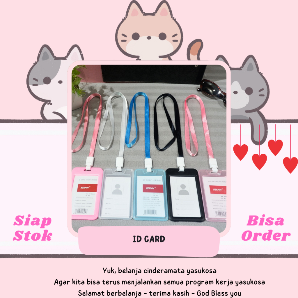 Jual NAME TAG, HOLDER ID CARD TRANSPARANT, GANTUNGAN KARTU NAMA ...