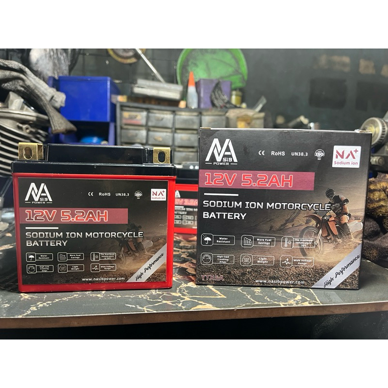 Jual Aki Accu Motor Nano Battery Sodium Ion 12.4V 5.2Ah / Aki Motor ...