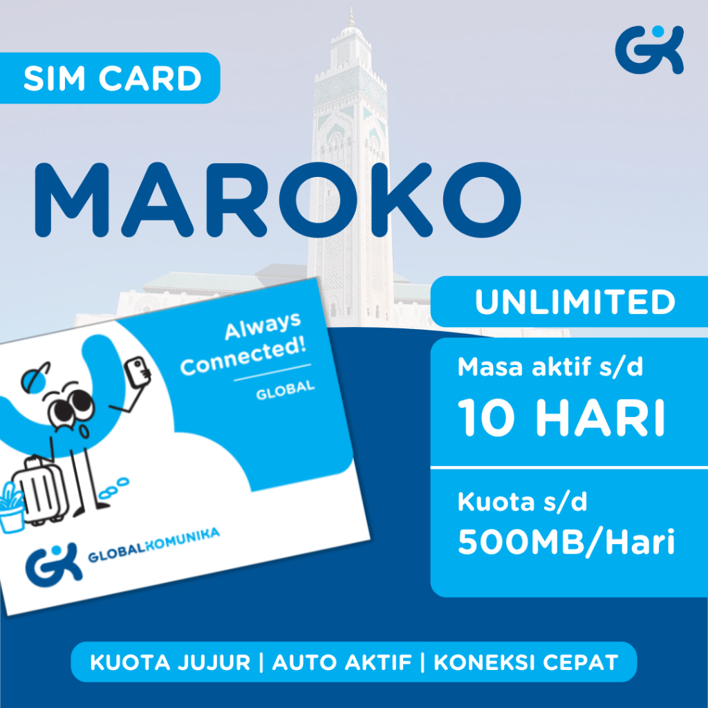 Jual Simcard Maroko Unlimited | SIm Card Morocco | Shopee Indonesia