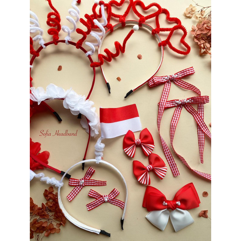 Jual Sofia Headband - Bando 17 Agustus headband 17 an pita merah putih ...