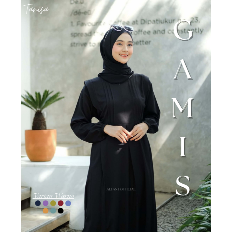 Jual Gamis Wanita Remaja Crinkle Premium Dress Gamis Hitam Polos Mewah ...