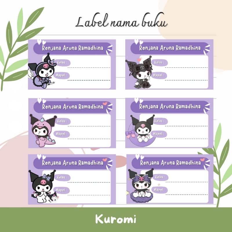 Jual STICKER LABEL BUKU CUSTOM / STICKER LABEL SANRIO CUSTOM | Shopee ...