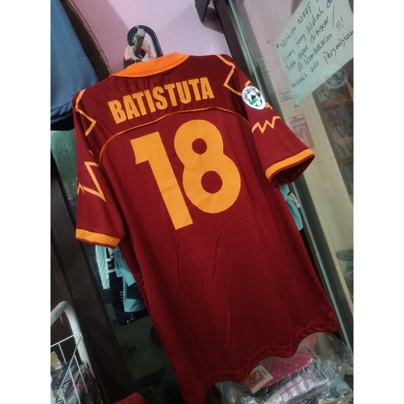 Jual jersey as roma retro sudah dengan name set by request | Shopee ...