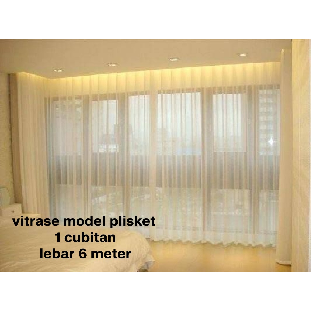 Jual VITRASE DALAM GORDEN LEBAR 6 METER MODEL PLISKET | Shopee Indonesia