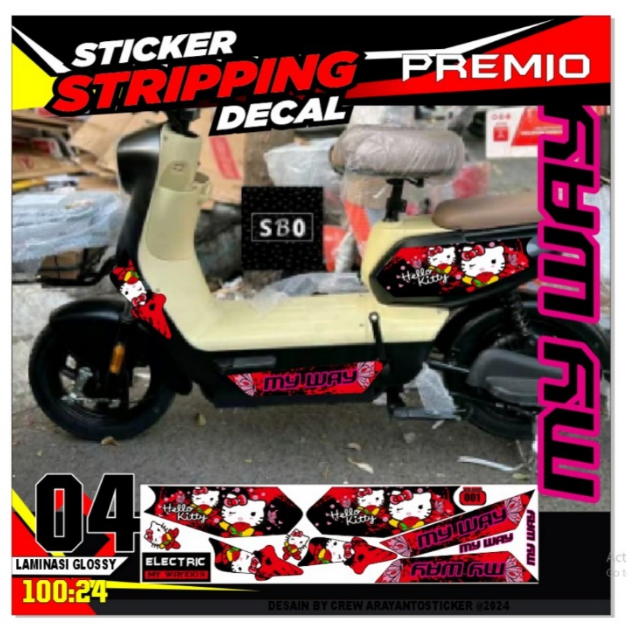 Jual Stiker Striping Sepeda Listrik Poligon My Way Premio Variasi Selis ...