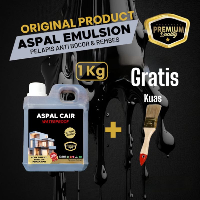 Jual ASPAL CAIR 1 KG (KEMURNIAN ASPAL 100%) aspal emulsi for ...