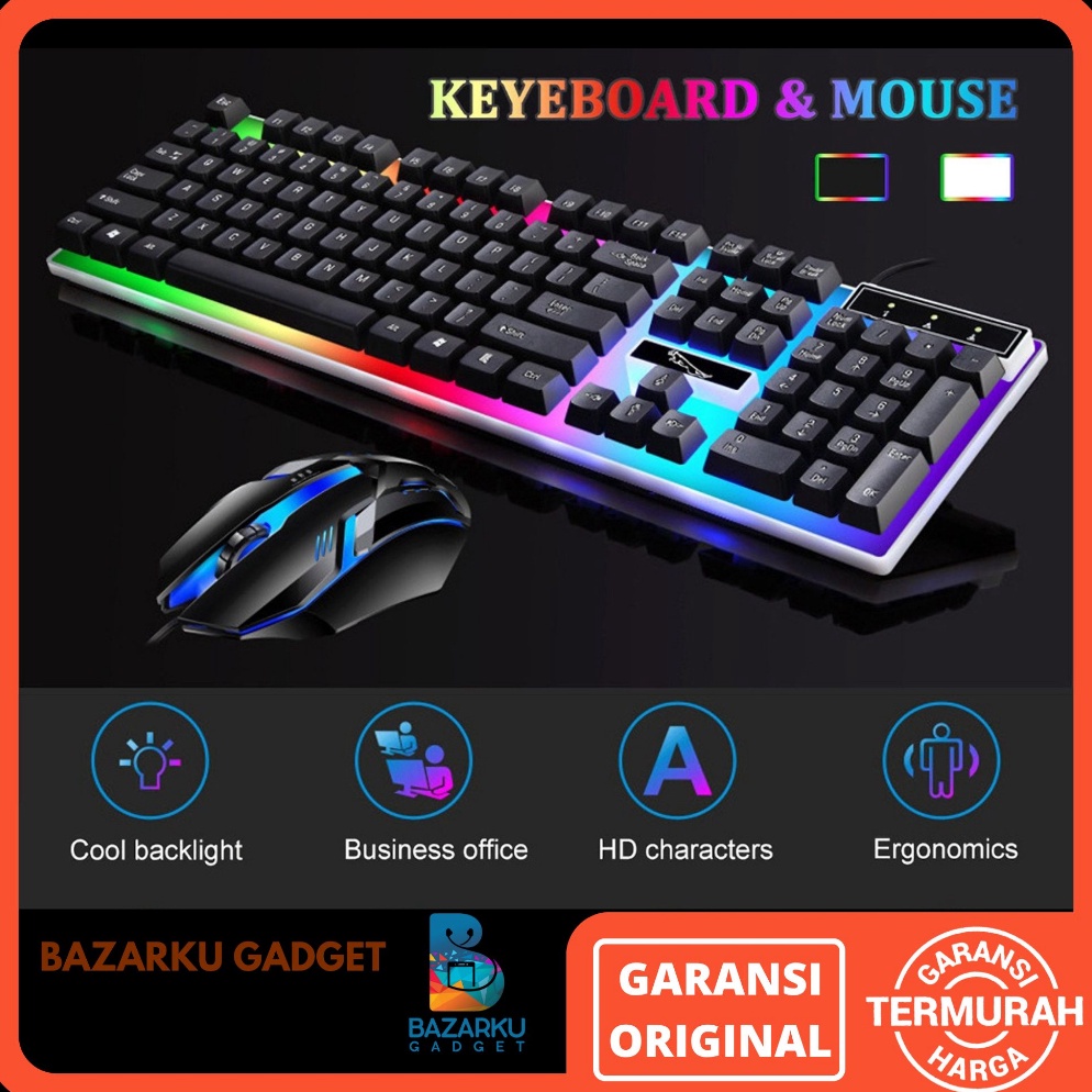 Jual G21b Set Keyboard Mouse Kabel Usb Keyboard Mouse Gaming Rgb Usb