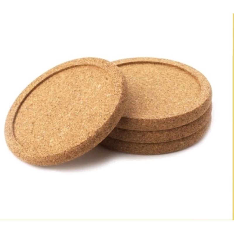 Jual ALAS TATAKAN GELAS / CORK COASTERS EXTRA THICK / TATAKAN GELAS AESTHETIC | Shopee Indonesia