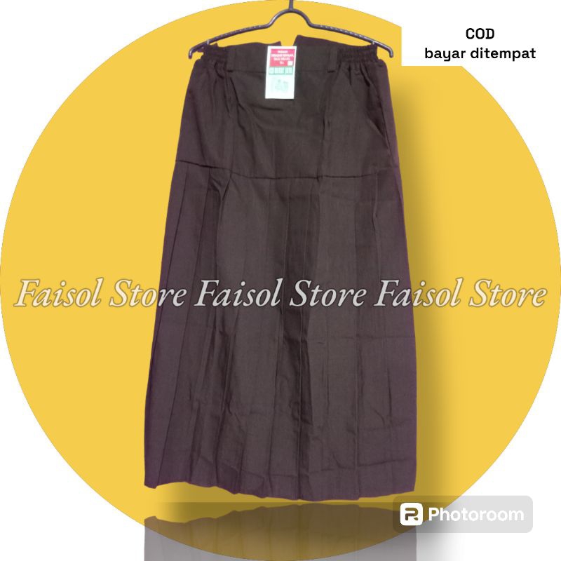 Jual SERAGAM SEKOLAH ROK PANJANG COKLAT SD ,SMP, SMA REMPEL LIPIT TURUN PINGGANG ROK SEKOLAH ...