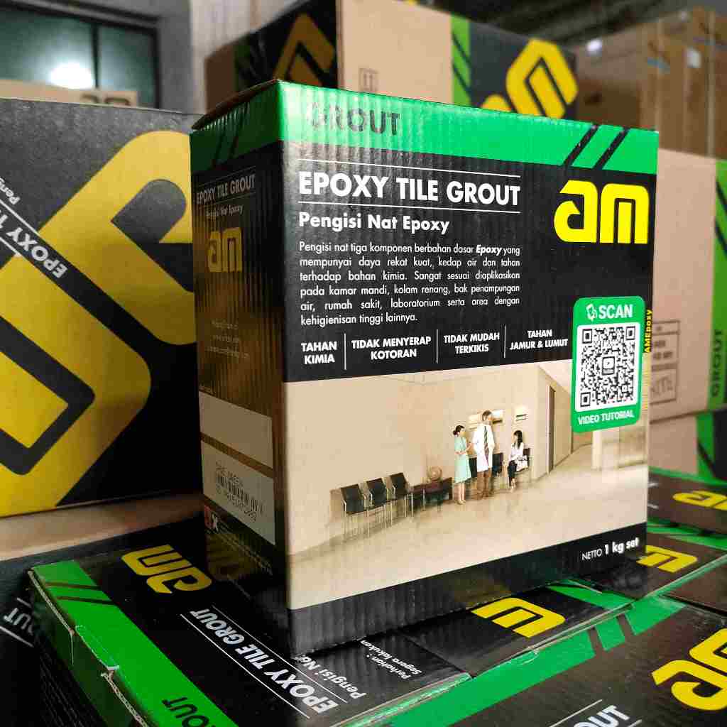 Jual PROMO SEMEN NAT EPOXY AM 55 TILE GROUT PENGISI NAT KERAMIK 1 KG ...