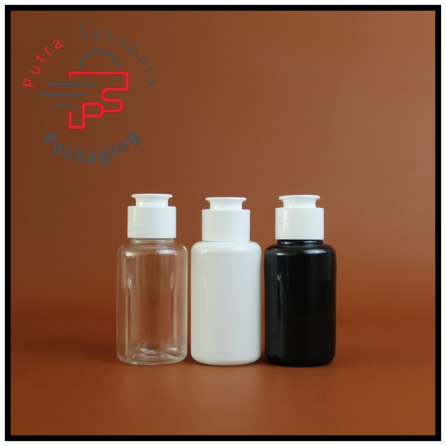 Jual Botol fliptop 60ml tubular/fliptop putih jamur neck 24 | Shopee Indonesia