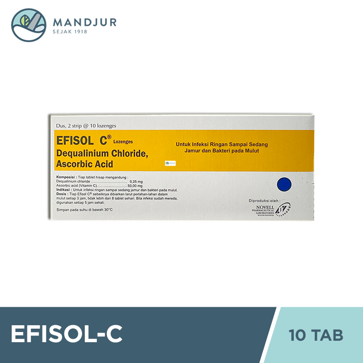 Jual Efisol-C 10 Tablet - Obat Sariawan, Gusi Bengkak, dan Infeksi ...