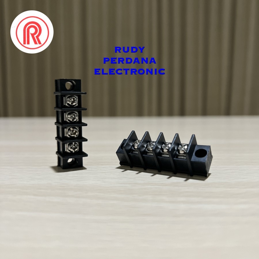 Jual TERMINAL BLOCK HITAM KF25 7.62MM 4P 4 PIN KAKI | Shopee Indonesia