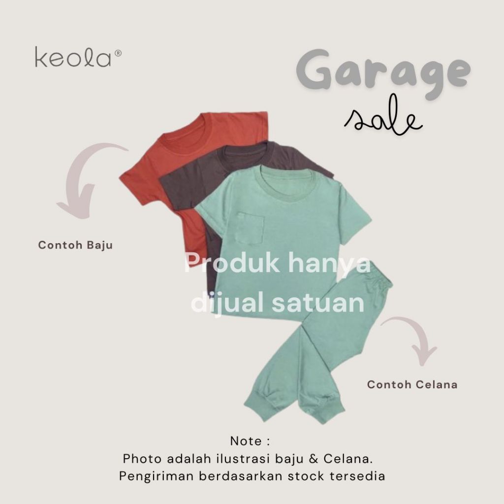 Jual MD-Keola Garage Sale - Baju Celana Anak premium Motif Warna Random ...