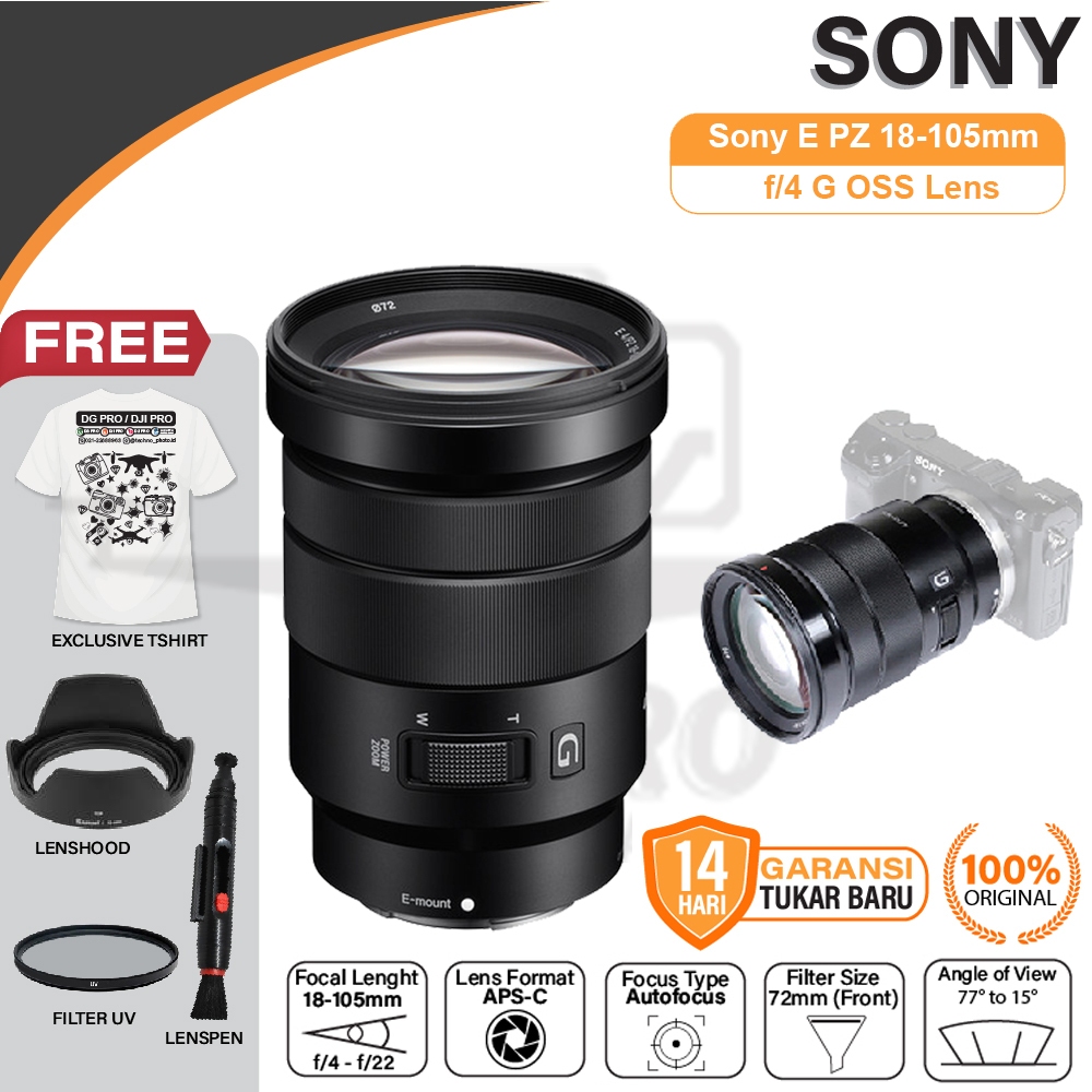 Jual Sony E 18-105mm f4 PZ G OSS Lensa Sony 18-105 mm f4 Original | Shopee Indonesia