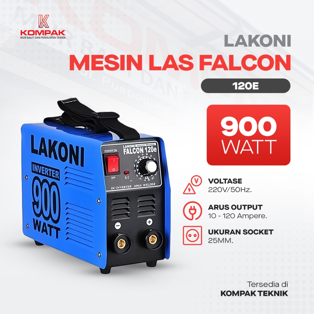 Jual Mesin Las Listrik 900 watt Lakoni Falcon 120 e Inverter | Shopee Indonesia
