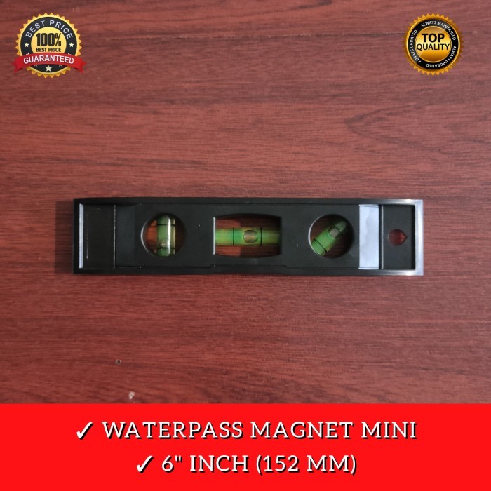 Jual Waterpass Magnet Mini 6 INCH 6" 152 MM Waterpas Magnet 6 Inch ...