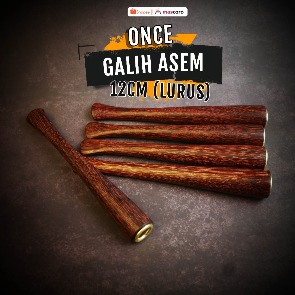 Jual once cangklong pipa kayu galih asem bentuk lurus jadul panjang ...