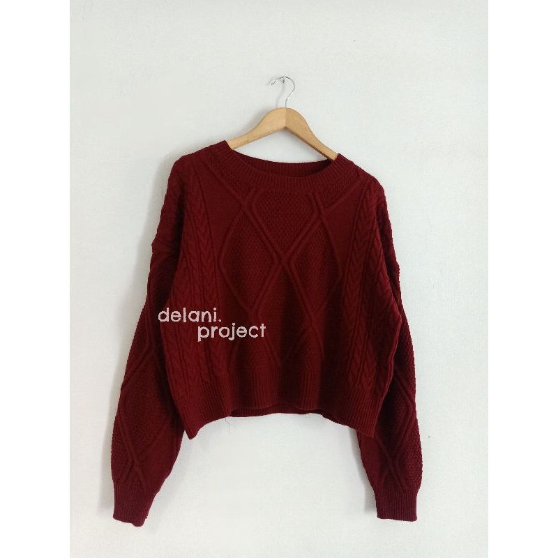 Jual Sandiego Crop Sweater Delani.Project | Shopee Indonesia
