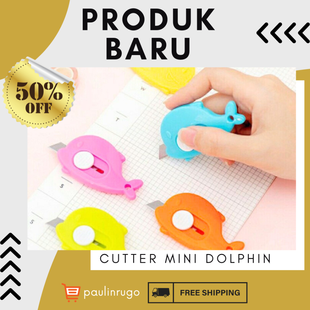 Jual Pisau Cutter Mini Motif Dolphin - Ringkas dan Efisien||CUTTER MINI ...