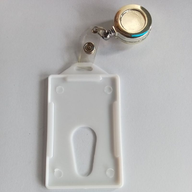 Jual KEPLEK/ID CARD/CARD HOLDER PUTIH+YOYO CHROME | Shopee Indonesia
